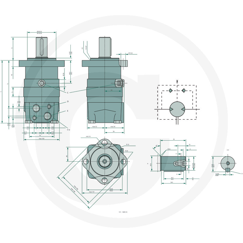 WHITE Motor OMS 160 D: 32 mm